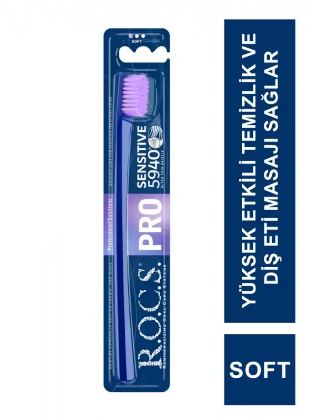 Rocs Pro Sensitive 5940 Soft Diş Fırçası Diş Fırçaları ROCS