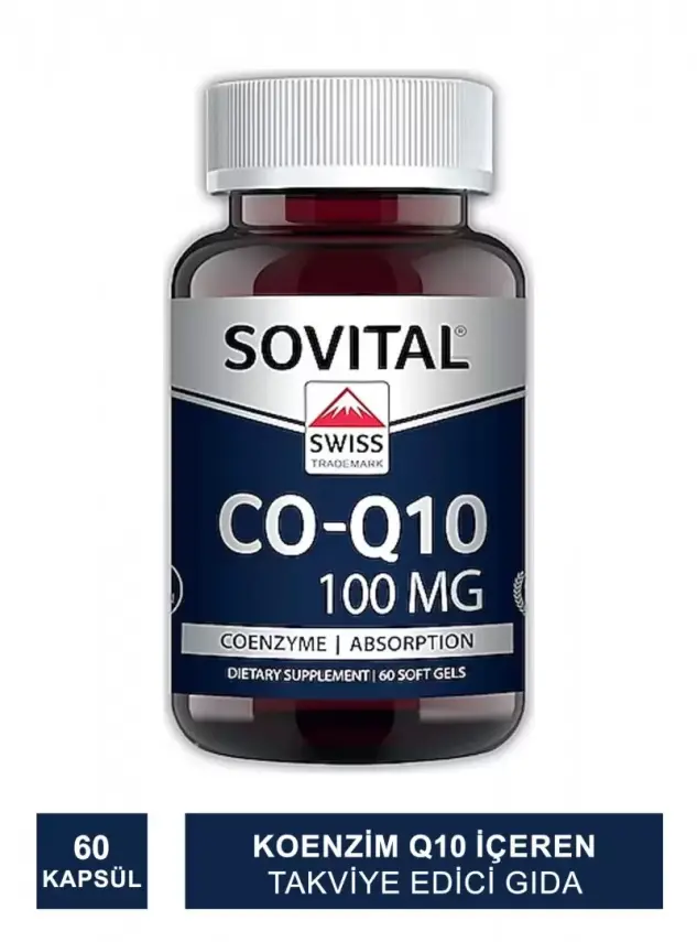 Sovital CO-Q10 60 Kapsül Koenzim Q10 Takviyeleri Sovital